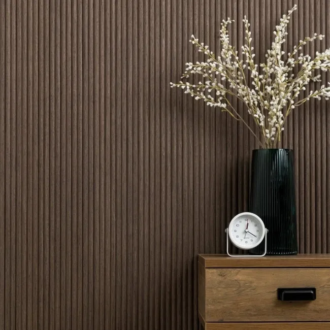 Trepanel Flex Walnut Brown Flexible Acoustic Wood Panels | 1200x600