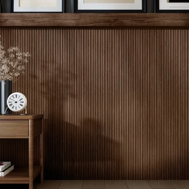 Trepanel Flex Walnut Brown Flexible Acoustic Wood Panels | 1200x600