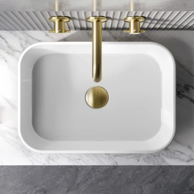 Reno Fluted Counter Top Basin 454mm | Bathroom Mountain