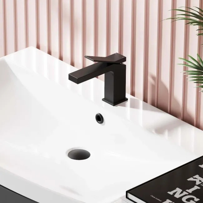 Matt Black Basin Overflow Ring | Bathroom Mountain