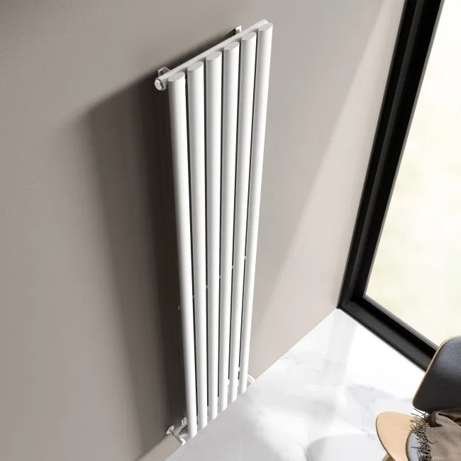 Marbella White Single Oval Panel Radiator | 1800x360mm