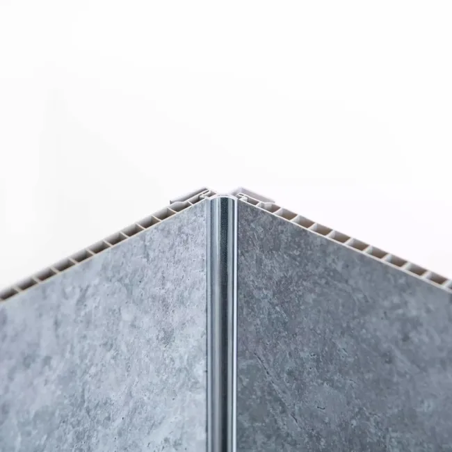 Trepanel Aqua® Silver PVC Shower Panel Internal Corner Joint