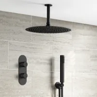 Ballina Matt Black Ceiling Shower Set- Bathroom Mountain