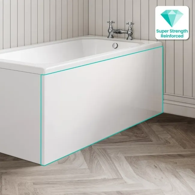 Super Strength Reinforced Acrylic Straight Bath Panel | 1400