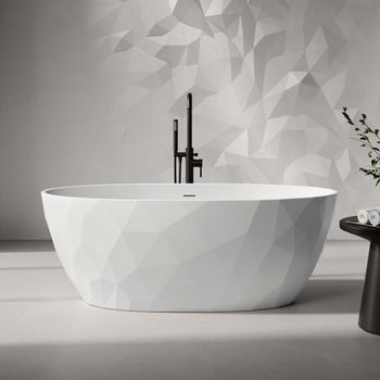 Ealing Freestanding Bath - 1700mm Matt White - Bathroom Mountain