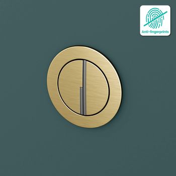 Detroit Brushed Brass Round Push Button - Cable Cistern 48mm