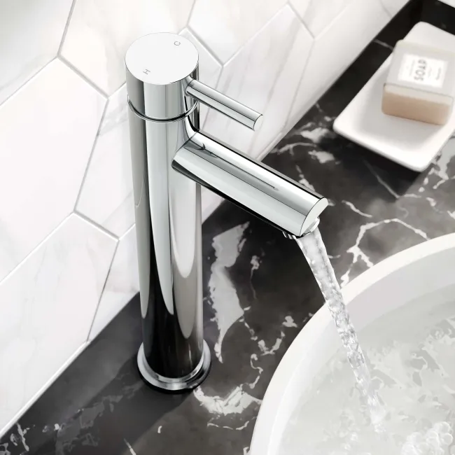 Wye High Rise Basin Mixer Tap | Chrome | Bathroom Mountain