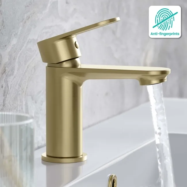 Avill Basin Mixer Tap | Brushed Brass | Bathroom Mountain