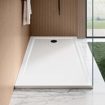 Sydney Rectangular Gloss White Stone Shower Tray | 1700x800mm