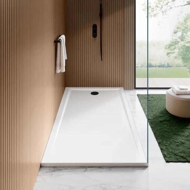 Sydney Rectangular Gloss White Shower Tray | 1800x900mm