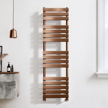 Santorini Copper Heated Towel Rail 1600x450mm | Bathroom Mountain